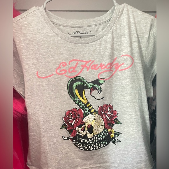 Ed Hardy | Tops | Ed Hardy Crop Top | Poshmark